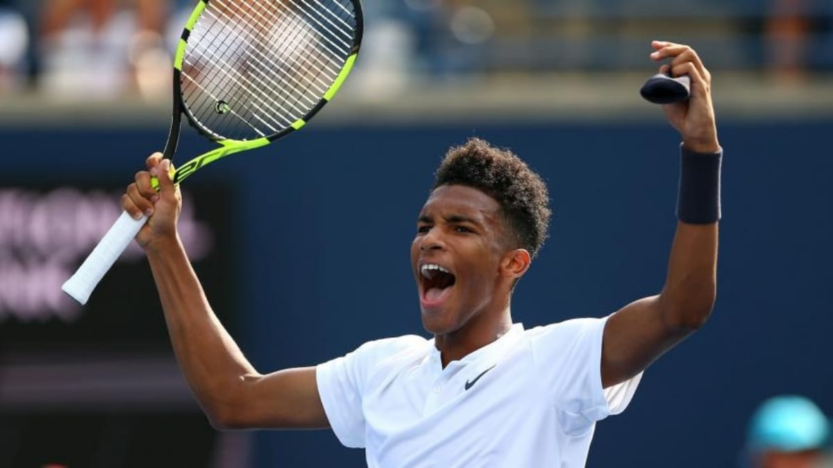 Felix Auger Aliassime trains at the Rafa Nadal Academy to prepare for ...