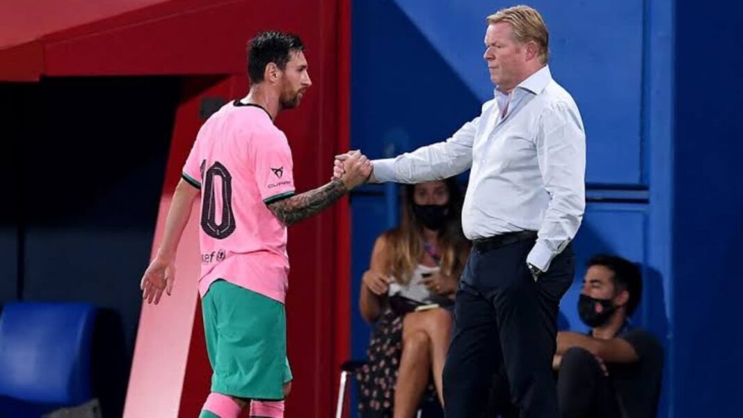 The tissue used by Lionel Messi in his farewell press conference with ...