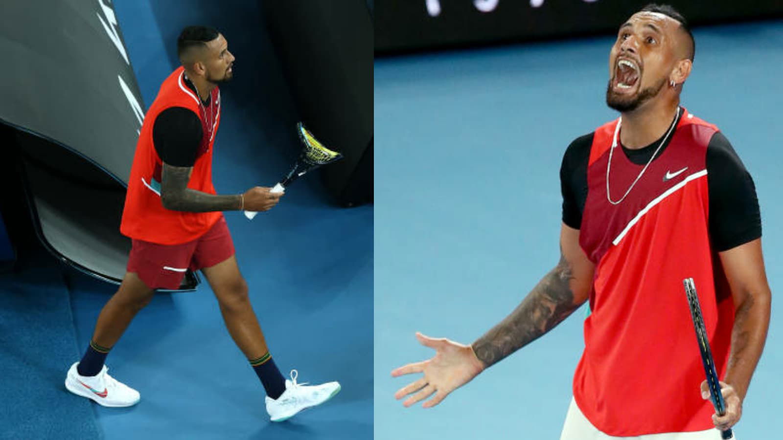WATCH: Nick Kyrgios SMASHES his racket in frustration against Daniil ...