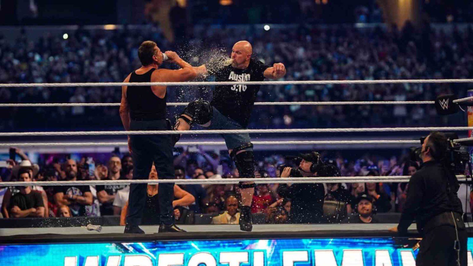 "Stone Cold Steve Austin stunning Vince McMahon" History repeats itself ...