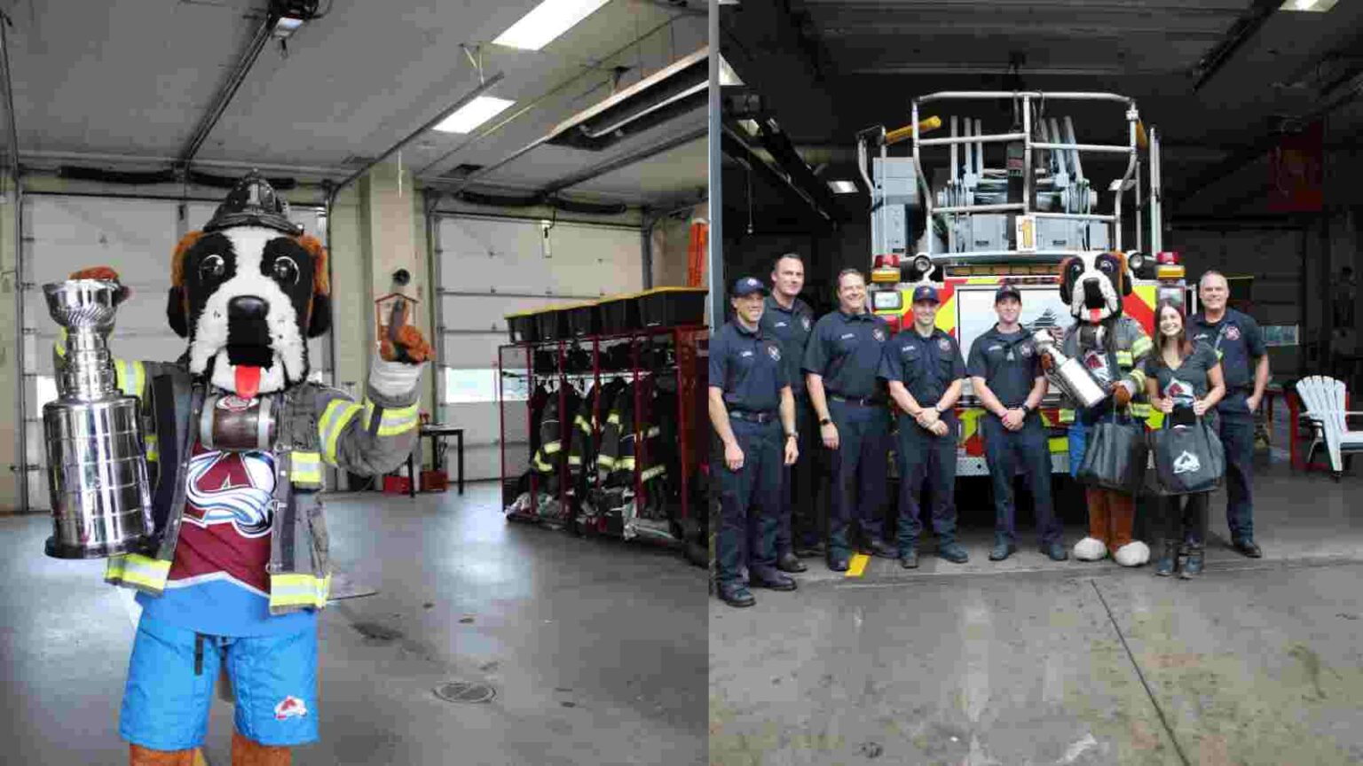 “Thank you” - Avalanche mascot Bernie thanks firefighters after Denver ...