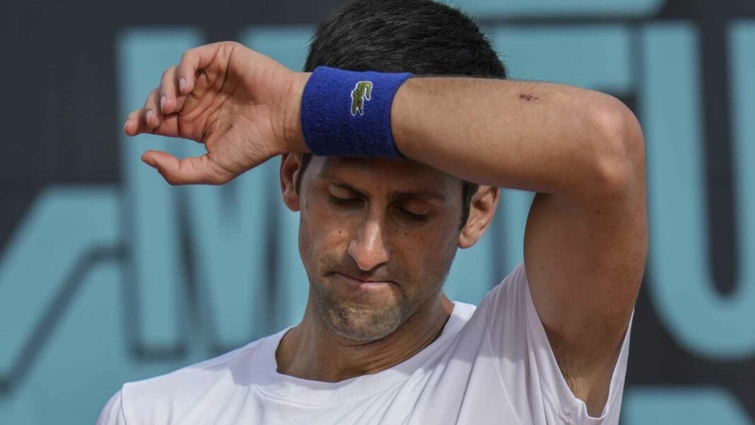Novak Djokovic spotted with bandage on his left-hand hours after ...