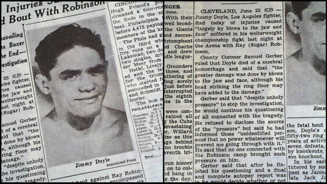 Sugar Ray Robinson's deadly encounter with Jimmy Doyle: The boxing ...