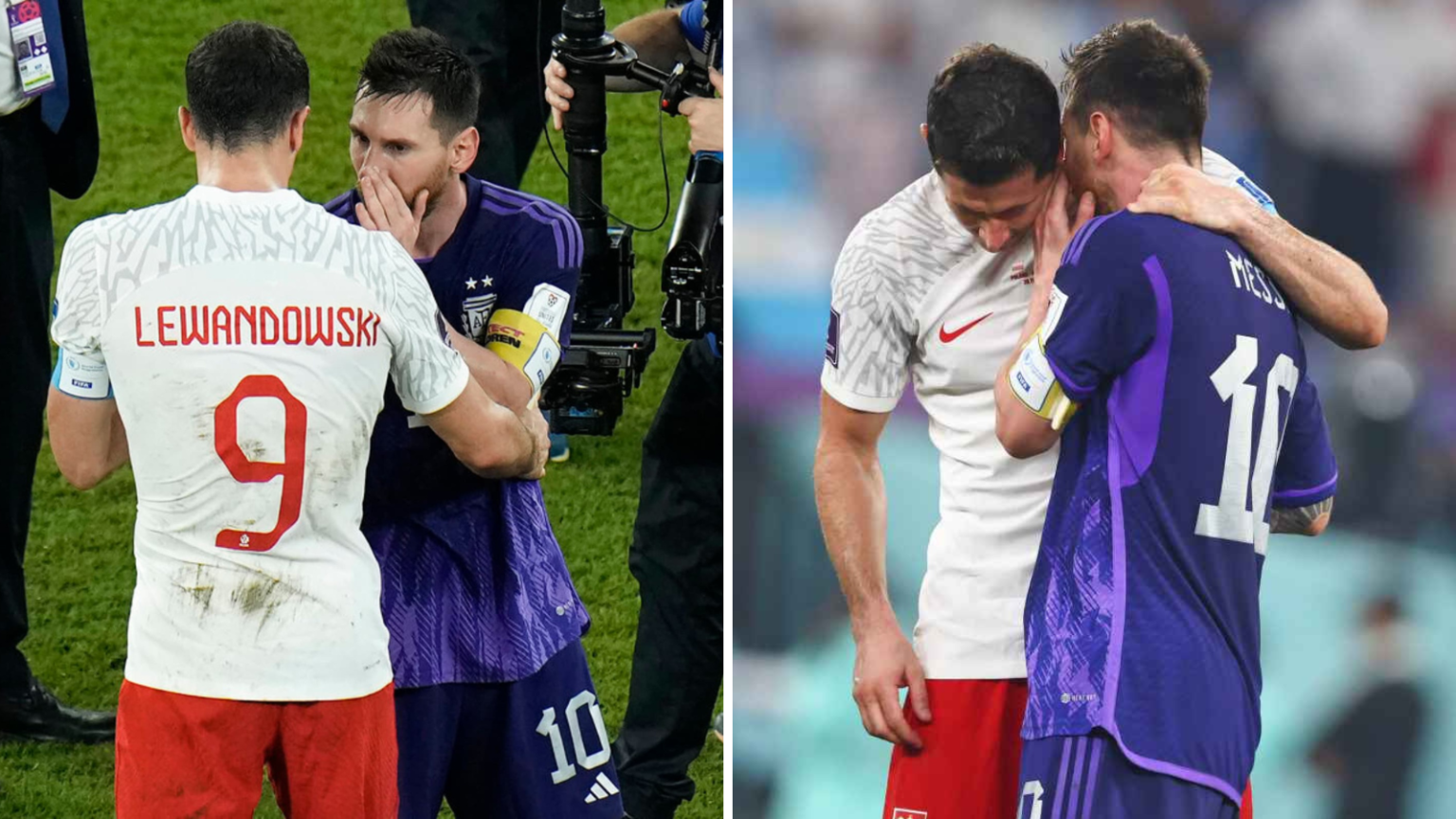 Robert Lewandowski reveals what he told Lionel Messi post game after ...
