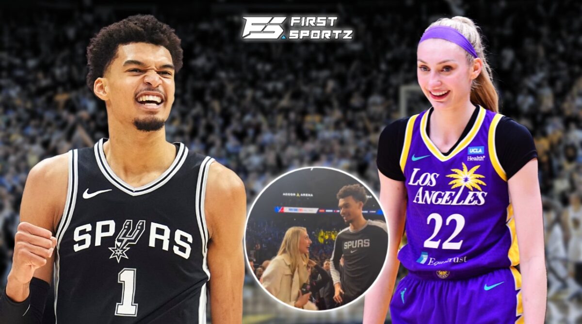 7'4'' Victor Wembanyama towering over WNBA star Cameron Brink has fans ...