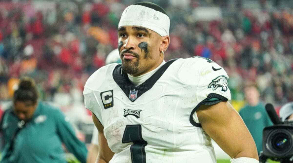 Jalen Hurts addresses knee injury ahead of NFC Championship after divisional win over Rams