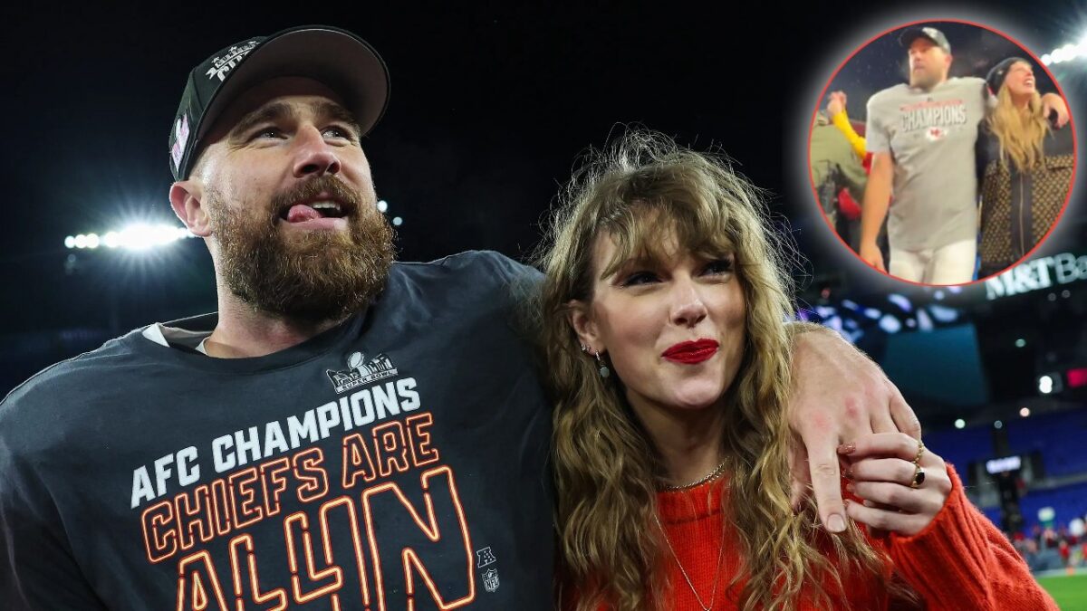 (Video) With arms around her, Travis Kelce enjoys special moment with Taylor Swift after yet ...