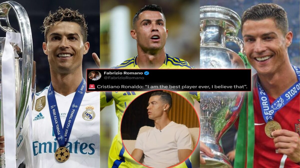 Fans react as Cristiano Ronaldo labels himself as the 'best in history'