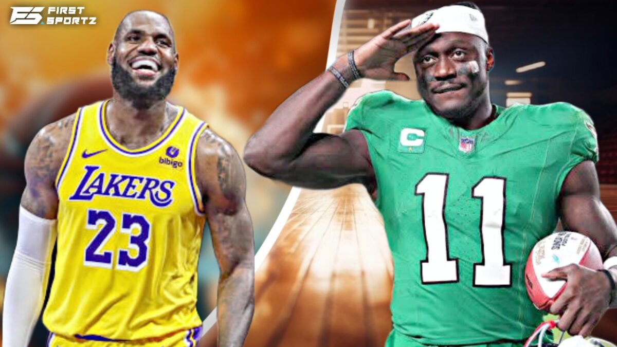 (Video) LeBron James hyped as Eagles' AJ Brown does iconic celebration ...