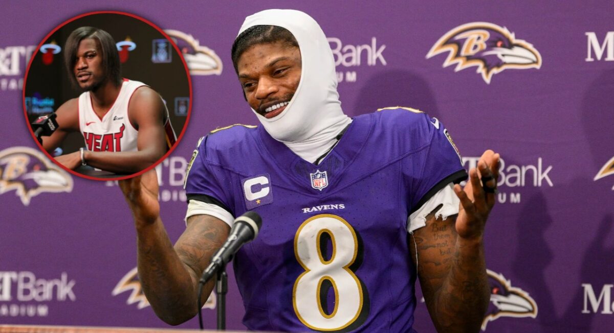 Lamar Jackson opts for weird Jimmy Butler-like hairstyle after missing ...