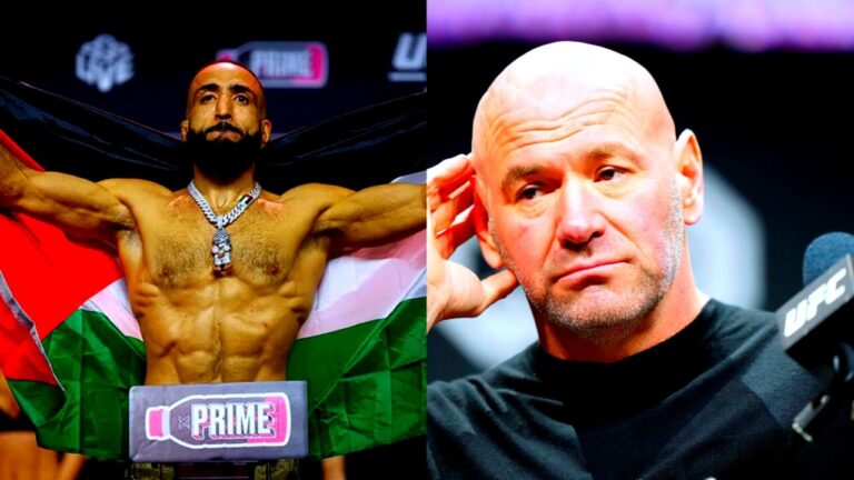 Belal Muhammad asks Dana White to correct absence of Palestine flag ...