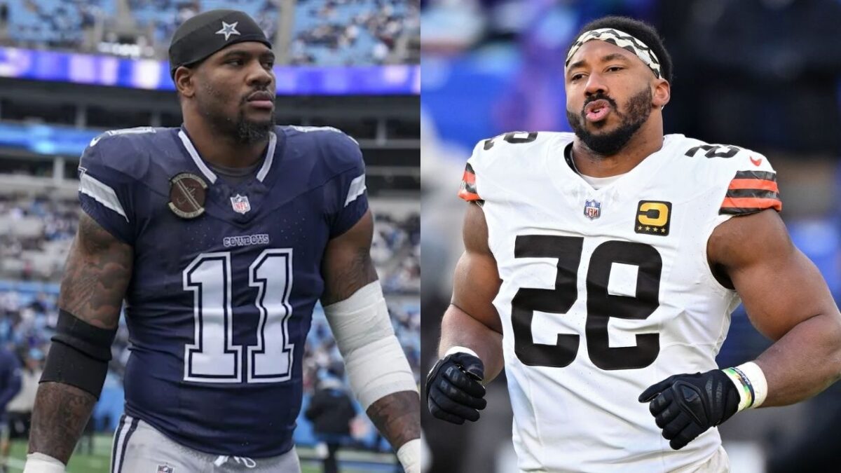 Cowboys' Micah Parsons has a 3-word reaction to Myles Garrett becoming ...