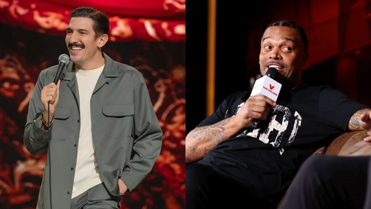 "We got our mom's d***!" Channing Crowder bonds with comedian Andrew ...