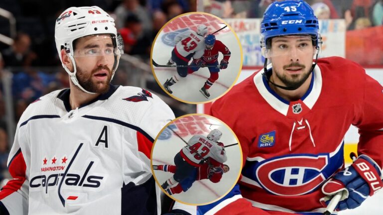 WATCH: Tom Wilson lands massive hit on Alexandre Carrier in Game 4 ...