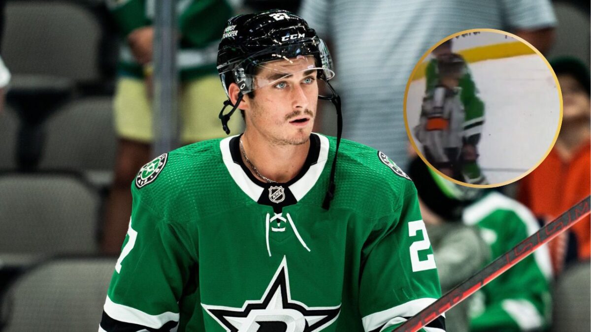 Mason Marchment Avoiding Penalty for Tapping Referee with Stick in ...