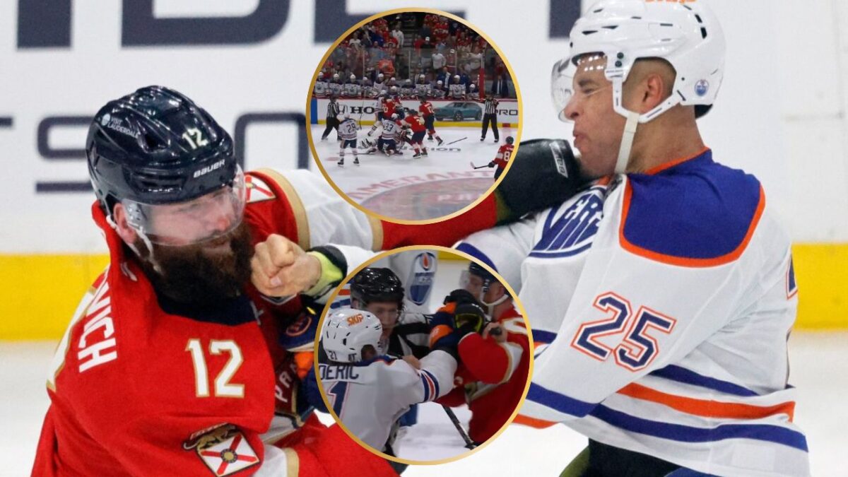 WATCH: Huge SCRUM Breaks out During Oilers-Panthers SCF Game 3