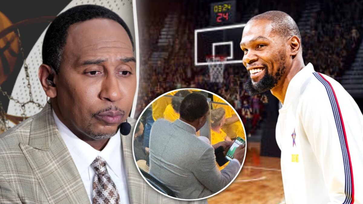 Kevin Durant and Fans Troll $100 Million Stephen A. Smith for Playing Solitaire During NBA Finals