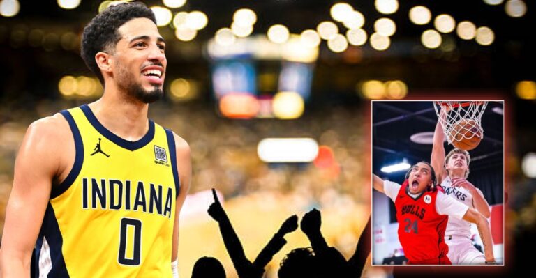 Tyrese Haliburton Joins Stunned Fans After Johnny Furphy's Ridiculous Dunk