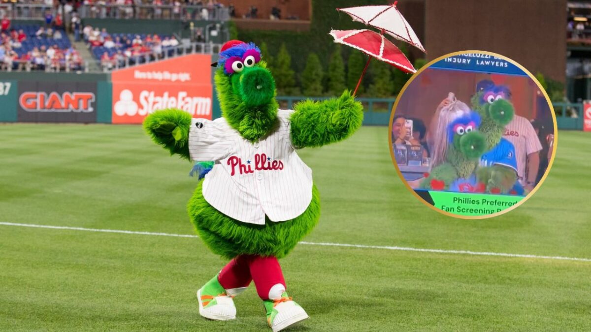 WATCH: Phillies Mascot CHEEKILY Reenacts Viral Coldplay Kiss Cam ...