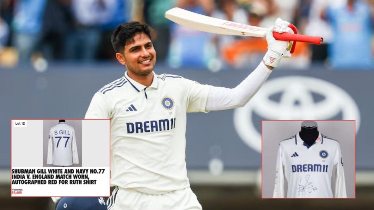 Indian Captain Shubman Gill’s Signed Jersey From Nail-Biting Test ...