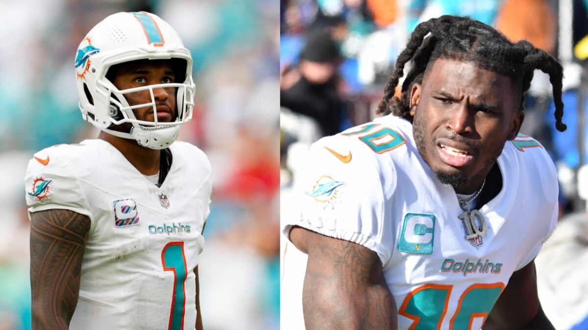 (Video) Tyreek Hill Loses His Mind on Tua Tagovailoa's Overthrown Pass in Loss to Patriots