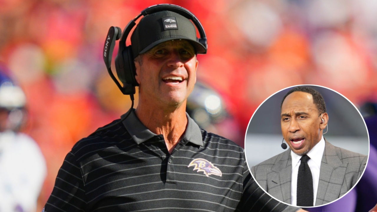 "He Just Yells for Clicks" - Stephen A. Smith Undermining John Harbaugh ...