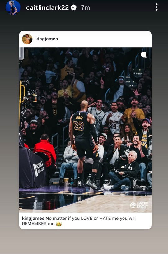 "You Will Remember Me": Caitlin Clark Reshares LeBron James' Clapback ...