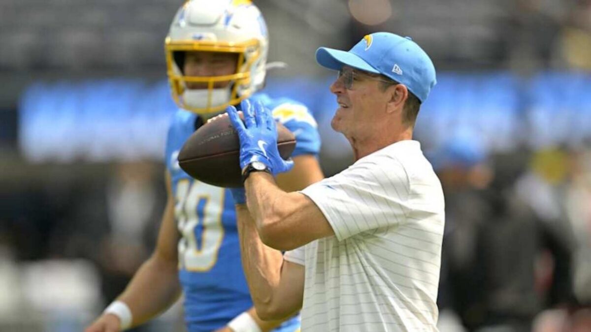 Jim Harbaugh Stands Firm Behind Justin Herbert Following Another ...