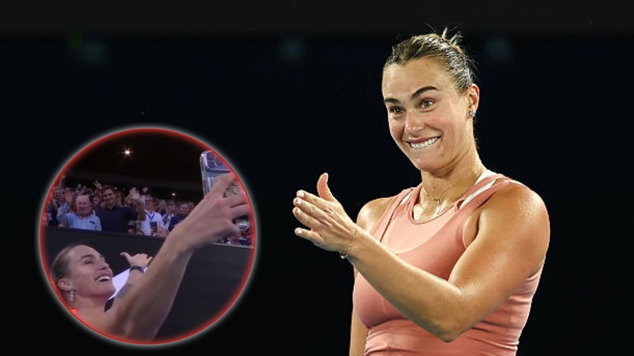 (In Pictures) Aryna Sabalenka Takes a Selfie with Rod Laver and Roger ...