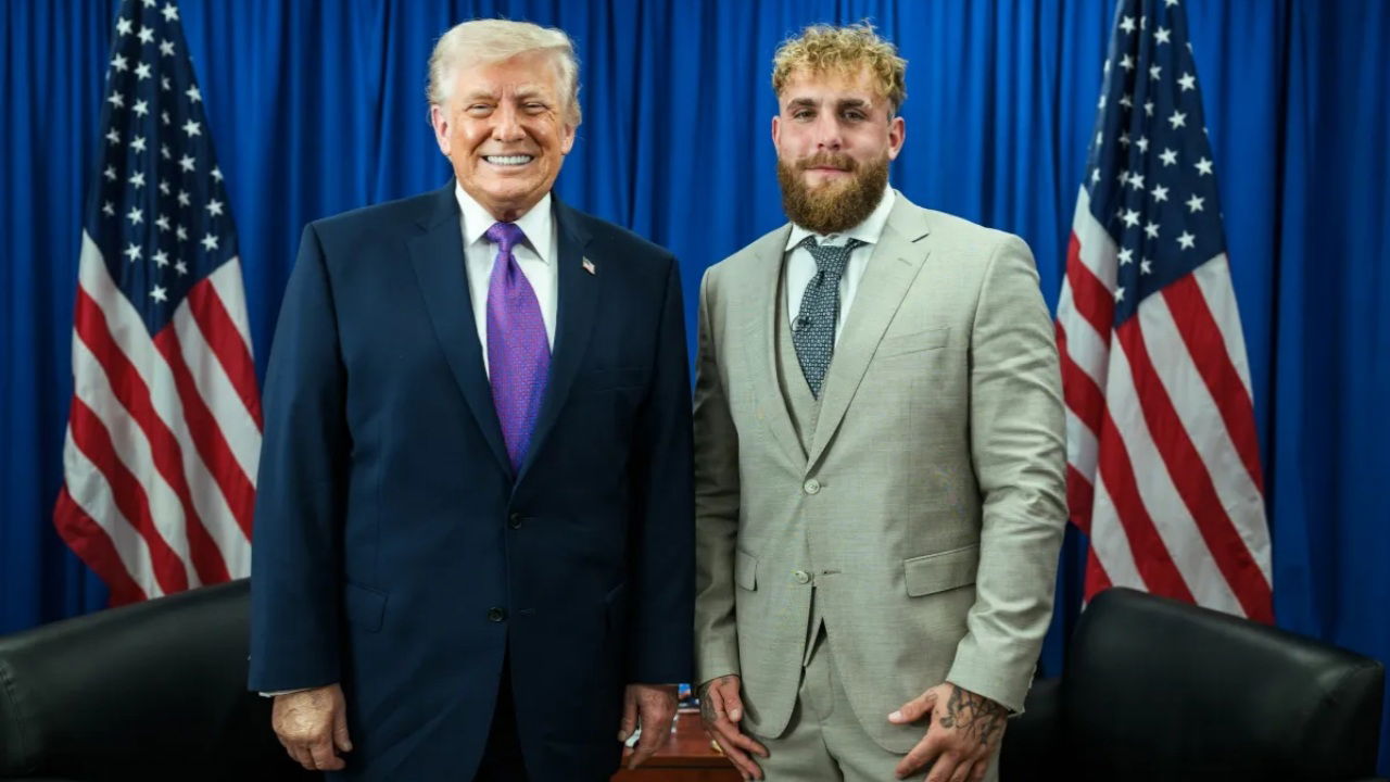 (Video) Jake Paul Lets Out Nervous Laughter After Donald Trump Suggests ...