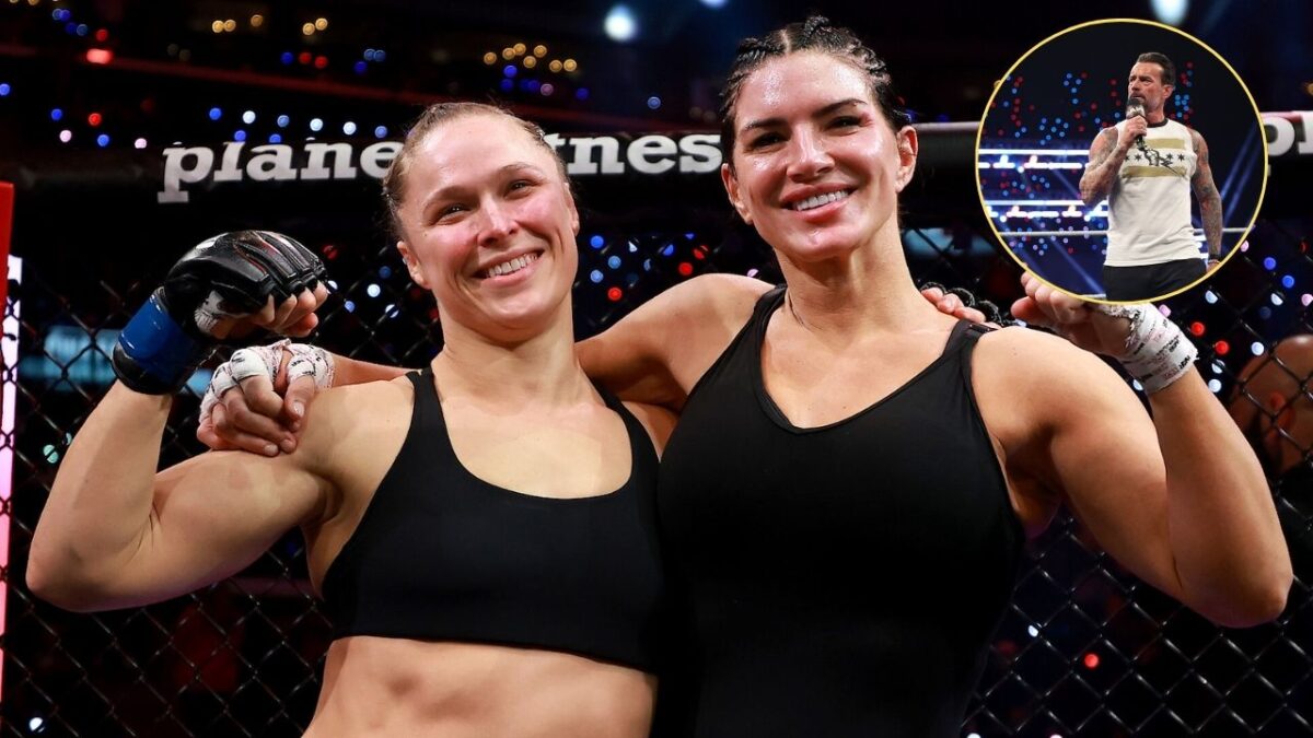 Cm Punk Attends Ronda Rousey S Mma Return Bout With Gina Carano Amid