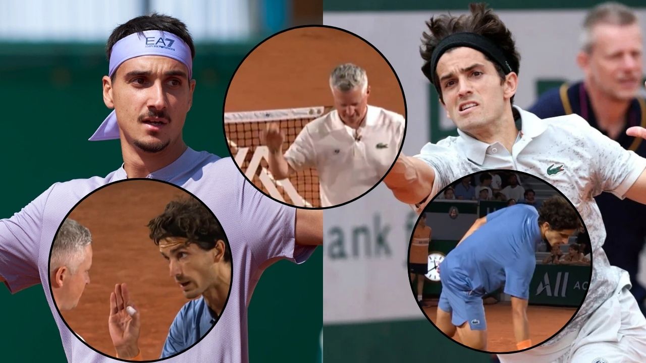 Pierre-Hugues Herbert Explodes at Umpire over Line Call During Lorenzo ...