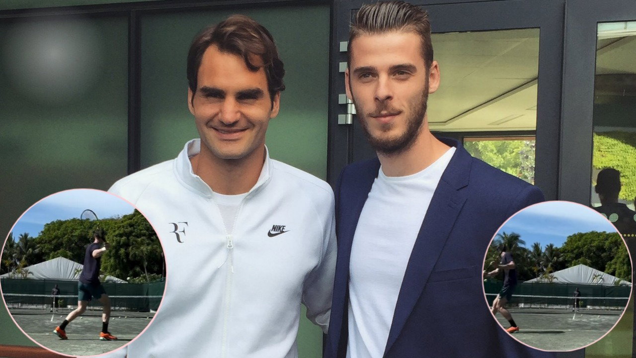 David de Gea Shows Off Tennis Skills, Jokes This Is 'How Roger Federer ...